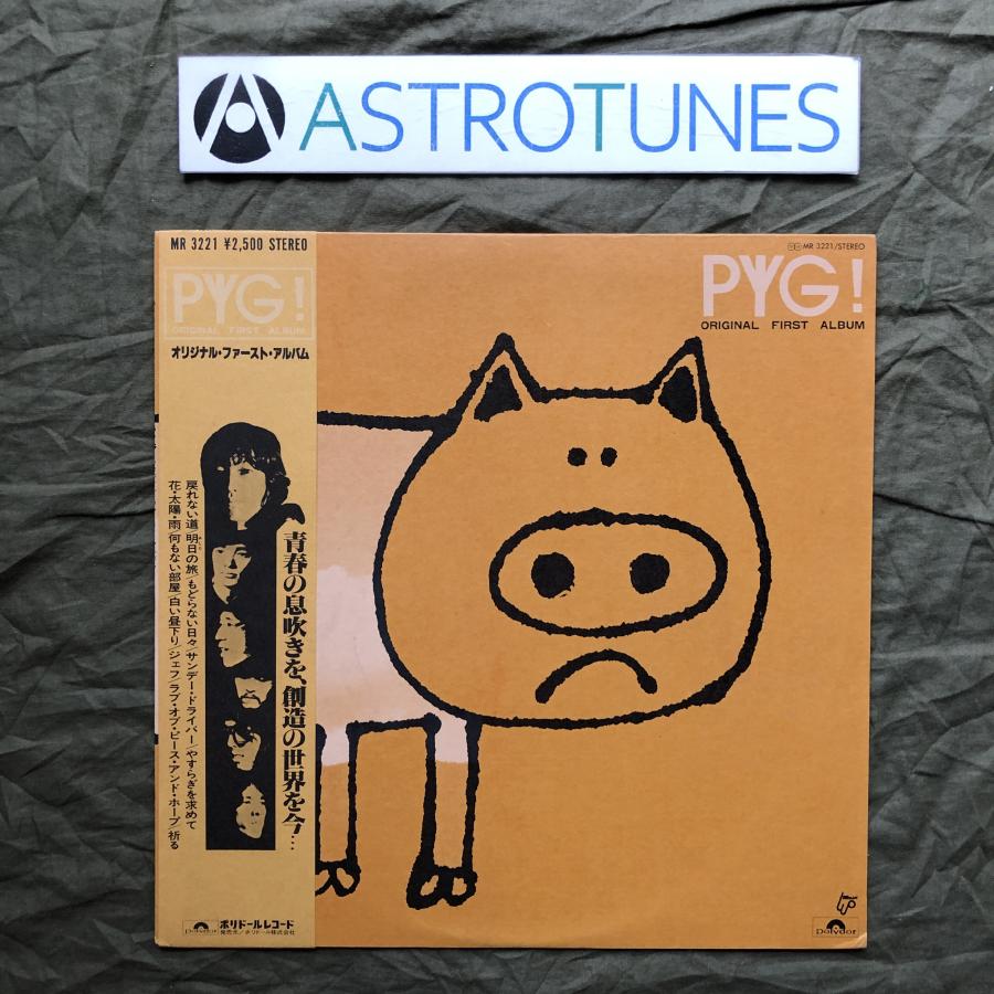傷なし美盤 良ジャケ 1980年 ピッグ PYG LPレコード Original First Album 帯付 沢田研二 萩原健一 井上堯之 ...
