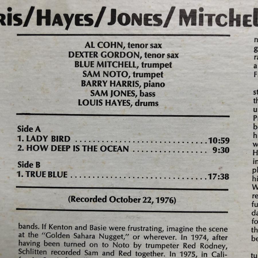 良盤 レア盤 1977年 米国 本国オリジナルリリース盤 Al Cohn, Dexter Gordon, Barry Harris ...