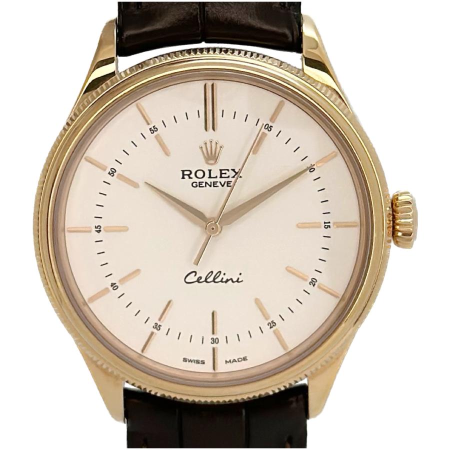 ROLEX ロレックス 50505 Cellini チェリーニ タイム PG ピンクゴールド ホワイト 自動巻き J50899 : tiamヤフーショッピング店 - 通販 - Yahoo!ショッピング