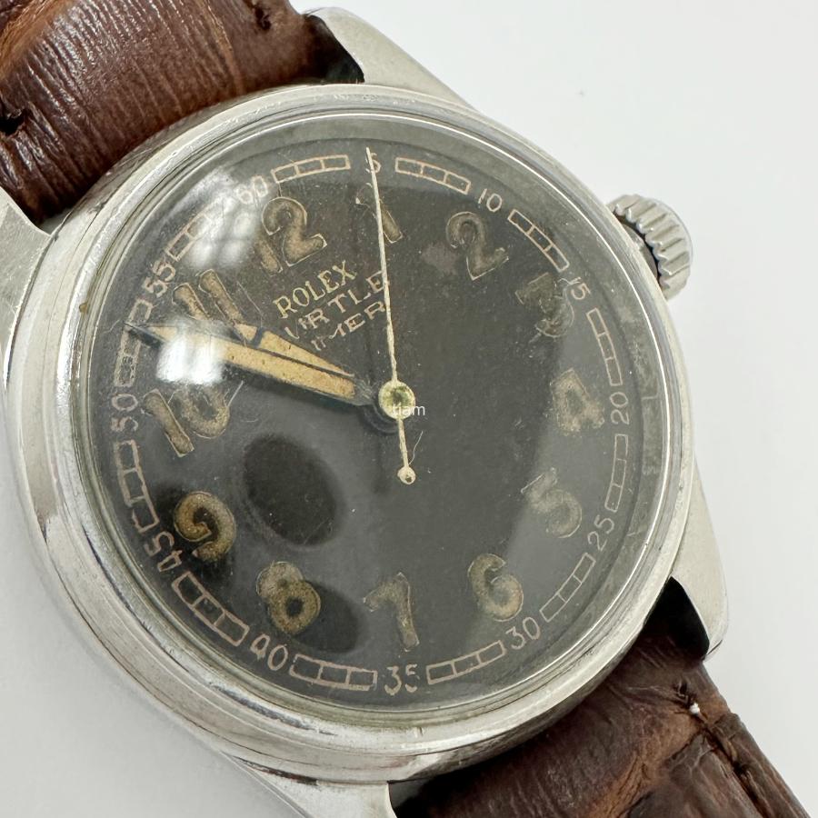 ROLEX ロレックス 3478 TURTLE TIMER R.W.C. 1940年代 ヴィンテージ ブラック 手巻き式 J57654 ...