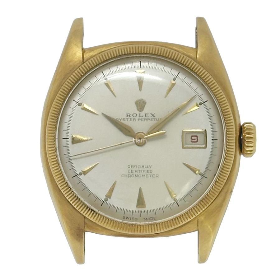 デイトジャスト ROLEX ロレックス 6105/8 Datejust 36 K18 金無垢 シルバー 自動巻き J66419 セール ...