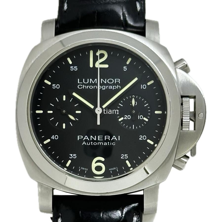 OFFICINE PANERAI パネライ PAM00310 Luminor Chronograph ルミノール クロノグラフ ブラック 自動 ...