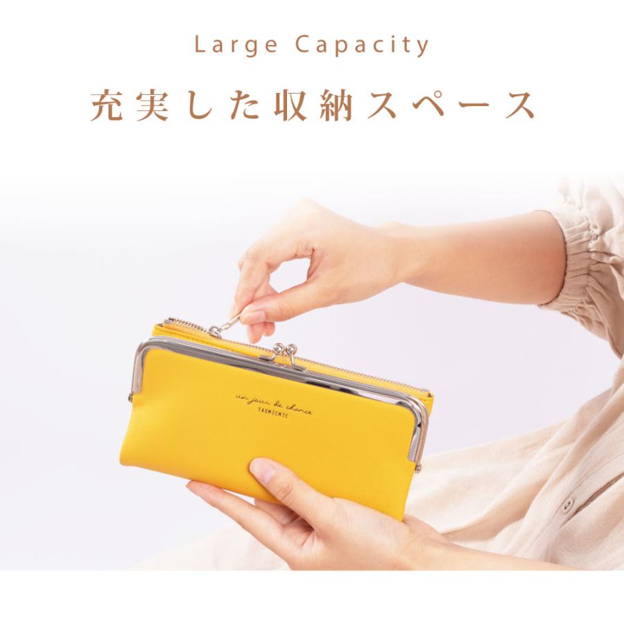 長財布 レディース 二つ折り財布 カードケース 5色選べる PUレザー