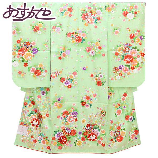 七五三 着物 新品 正絹 7歳用 販売 お正月 ひな祭り 毬 緑 あすかや [商品番号pt3846] : あすかや Yahoo!ショッピング店 ...
