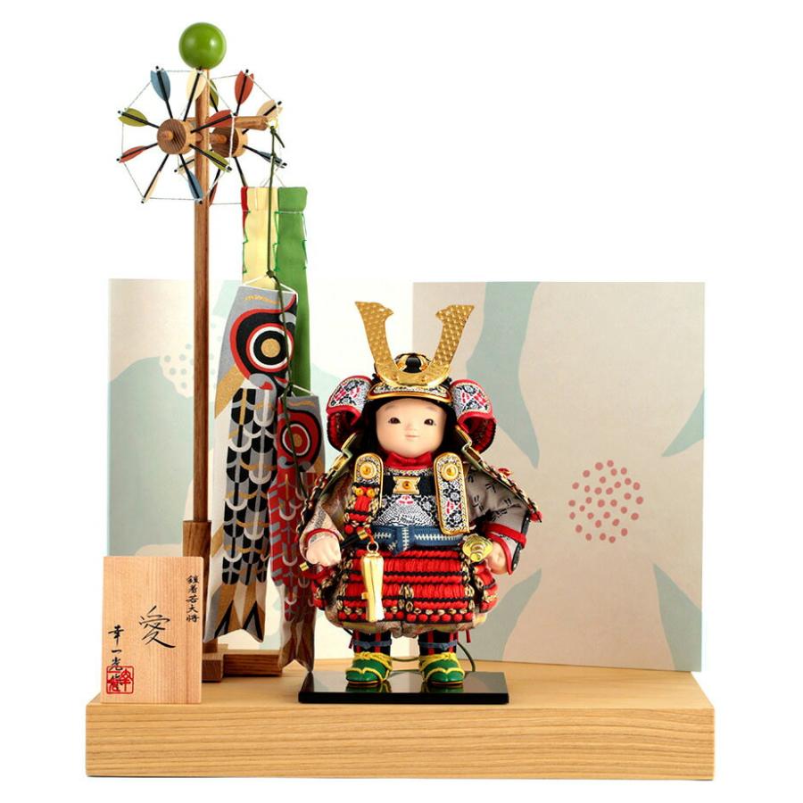 五月人形 幸一光 コンパクト 松崎人形 子供大将飾り 平飾り 愛 いと 黒小札 赤糸威 栓台 鯉幟付 YaekoProject h075-koi-581b : 人形専門店 ひなの里 - 通販 ...