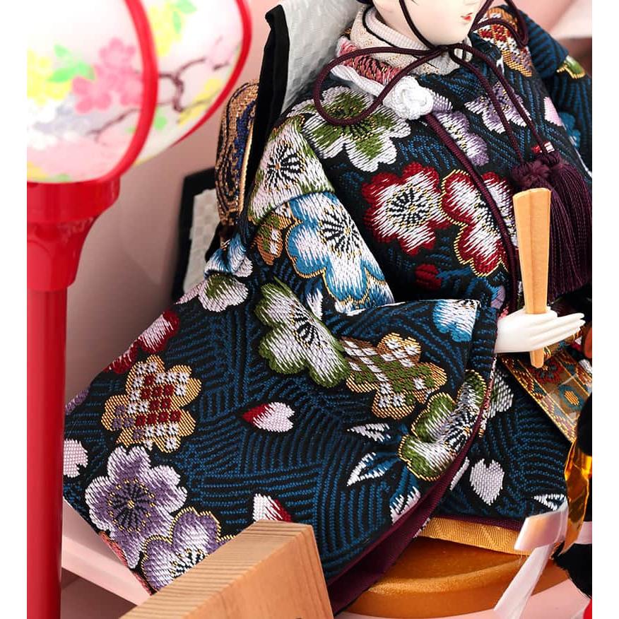 雛人形 コンパクト 平安豊久 ひな人形 雛 ケース飾り 平飾り 五人飾り ほの花 金襴 芥子 桜 h043-mocp-333139 : h043-mocp-333139 : 人形専門店 ひなの ...