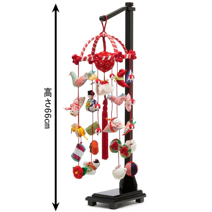 雛人形 久月 ひな人形 雛 つるし雛 つるし飾り さげもん 卓上型 紅白五段 舞鶴 正絹 スタンド付 h073-k-krn-31 D-130 : h073-k-krn-31 : 人形専門店 ...