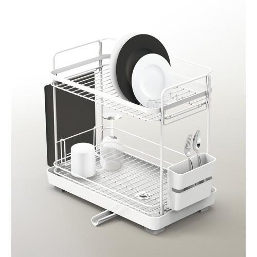 アスベル 水切りラック ポゼ Wコート 水切り 2段 ASVEL POSE 水切りかご 水切りカゴ シンク上 横置き 水が流れる 大容量 おしゃれ キッチン 抗菌 ギフト : アスベル ヤフー ...