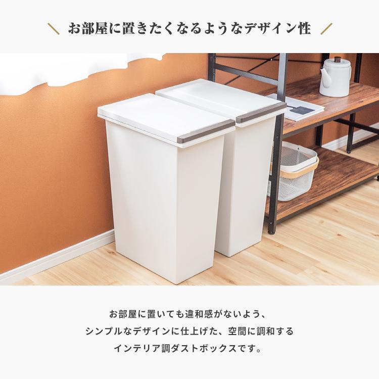 ゴミ箱 おしゃれ キッチン 臭わない 密閉 プッシュ スリム 45リットル 2個 セット アスベル エバン ASVEL EBAN 分別 45l 45L 大容量 蓋付き 資源ゴミ ごみ箱 ...