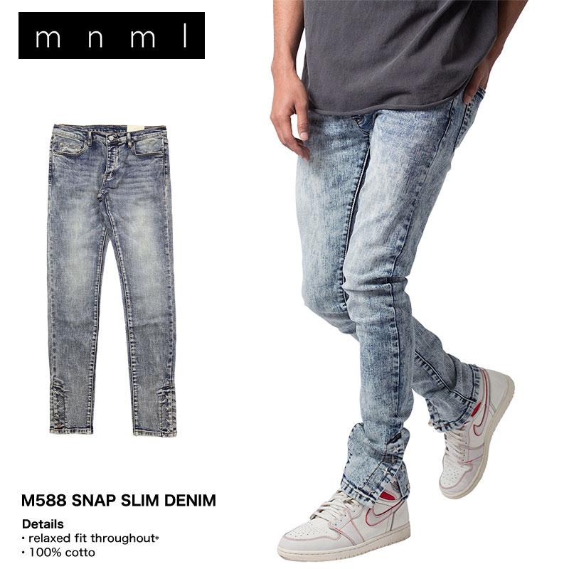 mnml デニムパンツ ミニマル スキニー スリム 裾ジップ Gパン ジーンズ ウォッシュ加工 メンズ ブランド 大きいサイズ おしゃれ 人気 黒 : ASYLUM - 通販 - Yahoo ...