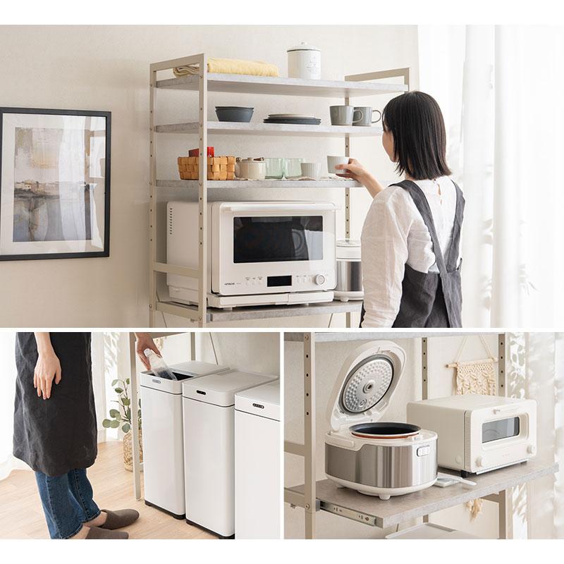 EMOOR キッチンラック レンジ台 幅90 4段 ハイ レンジボード EMOOR キッチンラック レンジ台 幅90 4段 ハイ レンジボード