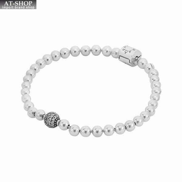 PANDORA パンドラ ブレスレット Beads & Pave Bracelet スターリングシルバー925 レディースアクセサリー 17 ...