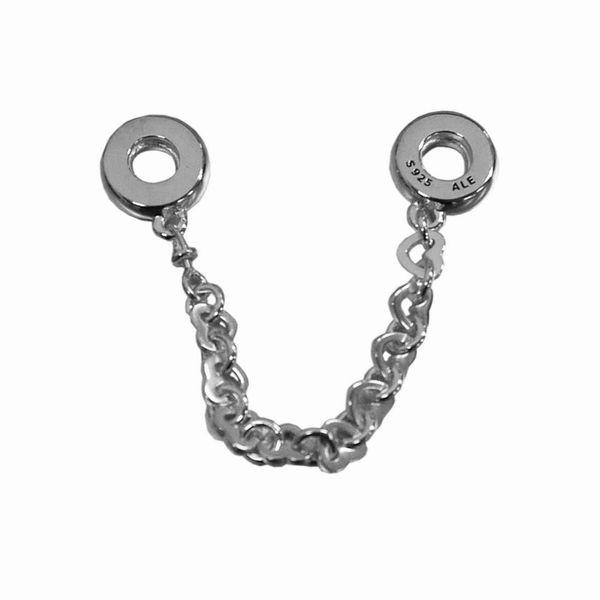 PANDORA パンドラ チャーム Linked Hearts Safety Chain スターリングシルバー925 ブレスレットチャーム ...