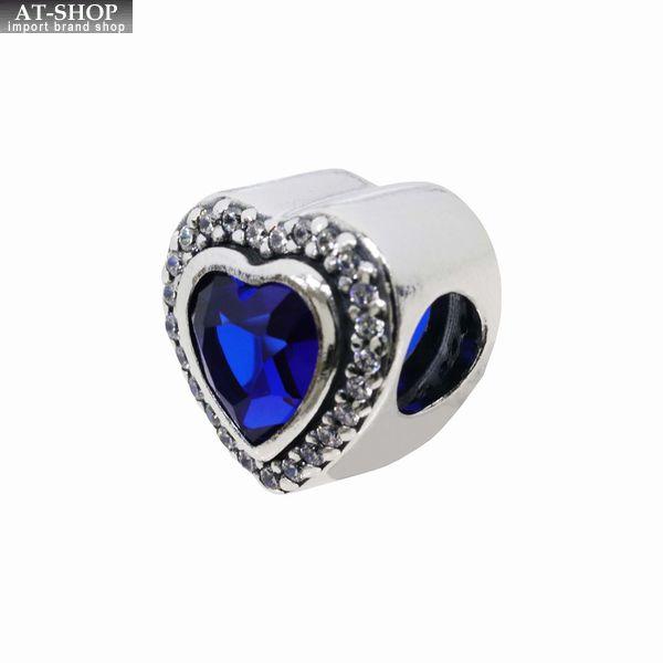 PANDORA パンドラ チャーム Sparkling Blue Heart スターリングシルバー925 ブレスレットチャーム レディース ...