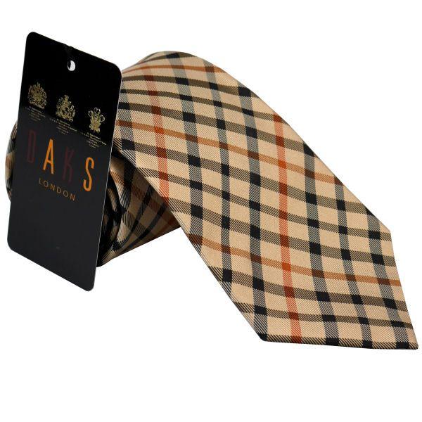 DAKS ダックス ネクタイ 8cm チェック柄 ライトブラウン系 daks1001 : AT-SHOP - 通販 - Yahoo!ショッピング