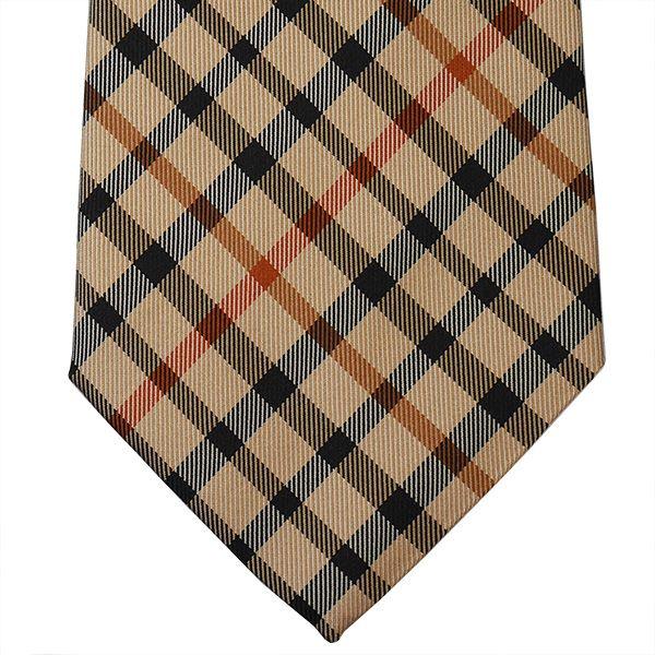DAKS ダックス ネクタイ 8cm チェック柄 ライトブラウン系 daks1001 : AT-SHOP - 通販 - Yahoo!ショッピング