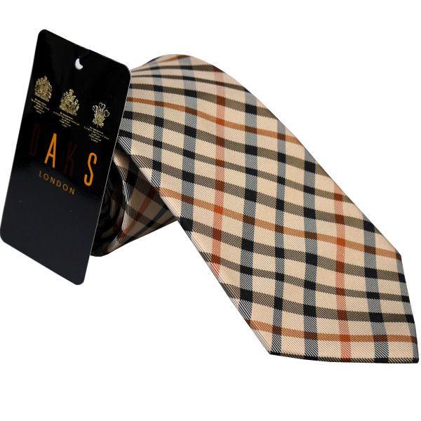 DAKS ダックス ネクタイ 8cm チェック柄 ページュ系 daks1002 : AT-SHOP - 通販 - Yahoo!ショッピング