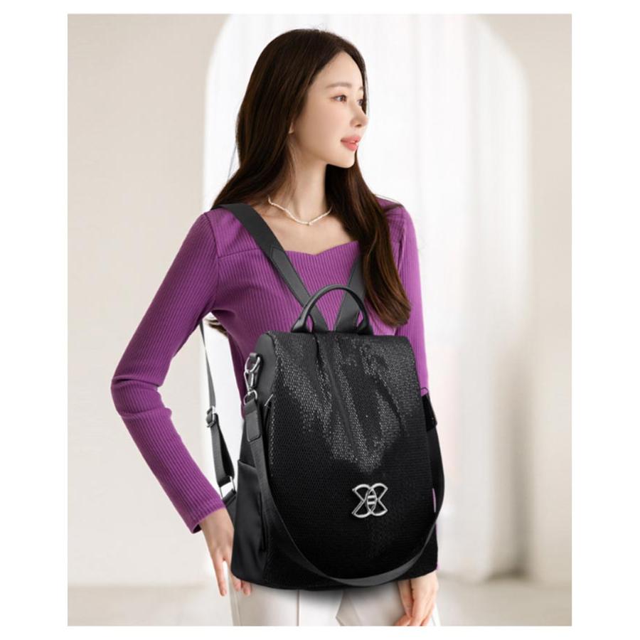 盗難防止 リュックサック 軽量 大容量 肩掛け 3way ショルダーバッグ メンズ レディース お洒落 キラキラ ラメ入り カジュアルリュックサック : seam - 通販 - Yahoo ...