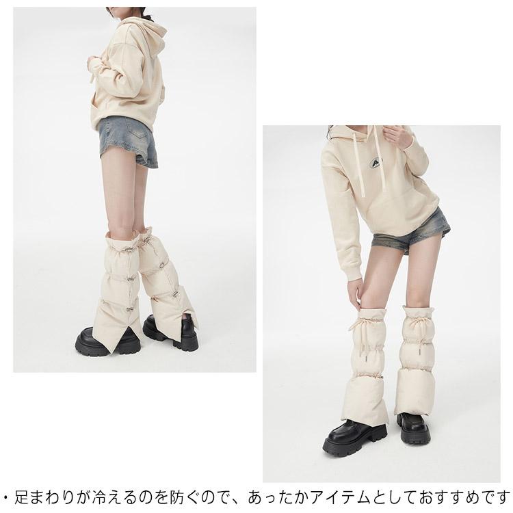 ダウン レッグウォーマー 防寒 靴下 レディース 足首 ウォーマー