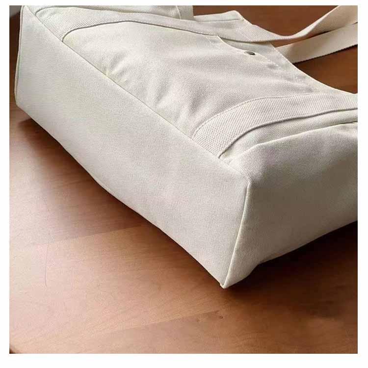 トートバッグ レディース メンズ キャンバス ファスナー付き 大きめ A4 帆布 大容量 肩掛けバッグ 軽量 男女兼用 シンプル おしゃれ かわいい : sam04438 : seam ...