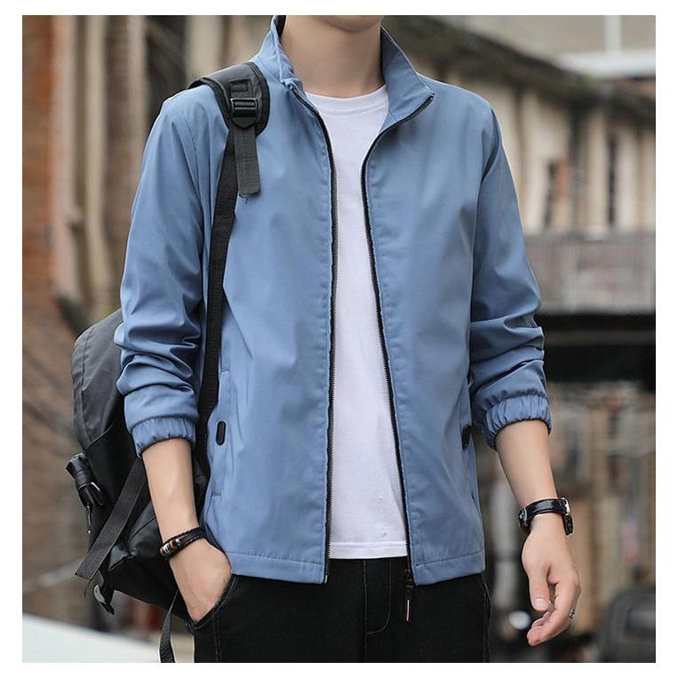 軽量 送料無料 ブルゾン スタンドカラー ジャケット ライトアウター 防風 薄手 メンズ ジップジャケット おしゃれ ジャンパー カジュアル : seam - 通販 - Yahoo!ショッピング