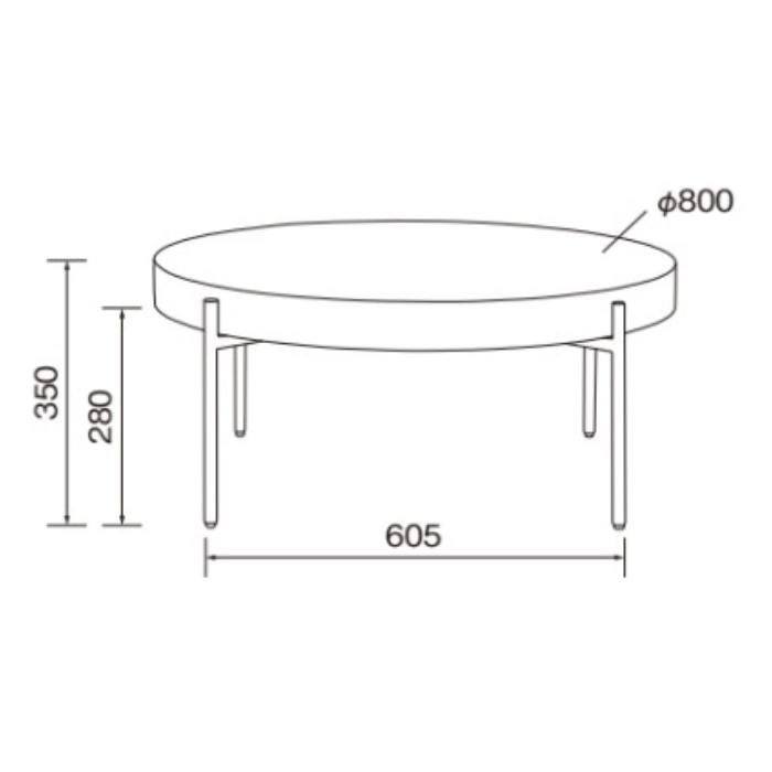 リビングテーブル 組立式 ラウンド LT-49-N80R 幅800x奥行800x高さ350mm 桜屋工業 : A-Tal Interior - 通販 - Yahoo!ショッピング