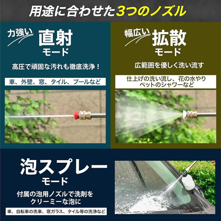 充電式 高圧洗浄機 DL-YU276 デジタルランド コードレス コンパクト 軽い パワフル水圧 掃除 洗車 水やり 高圧 家庭用 外壁 そうじ 庭 園芸 小型 洗浄力 : 便利な雑貨屋アット ...