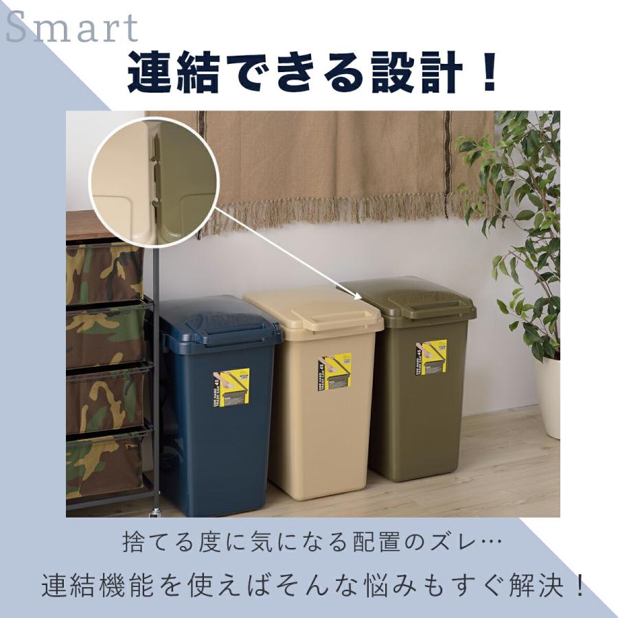 ゴミ箱 45L 45リットル ダストボックス ワンハンドトラッシュカン ふた付き スリム 大容量 分別 新生活 キッチン リビング ベランダ 庭 LFS-845 : 便利な雑貨屋アットケア ...
