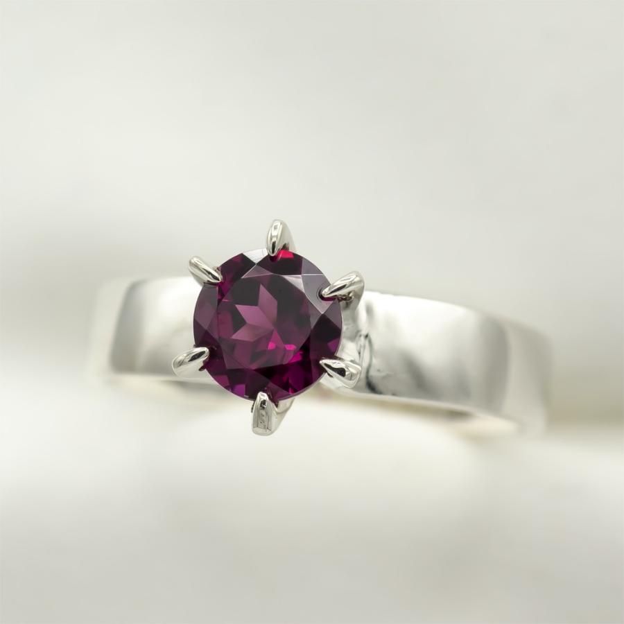 ロードライトガーネット リング 1.0ct Pt100 一粒ジュエリー 天然石 : atelier ubazakura - 通販 - Yahoo!ショッピング