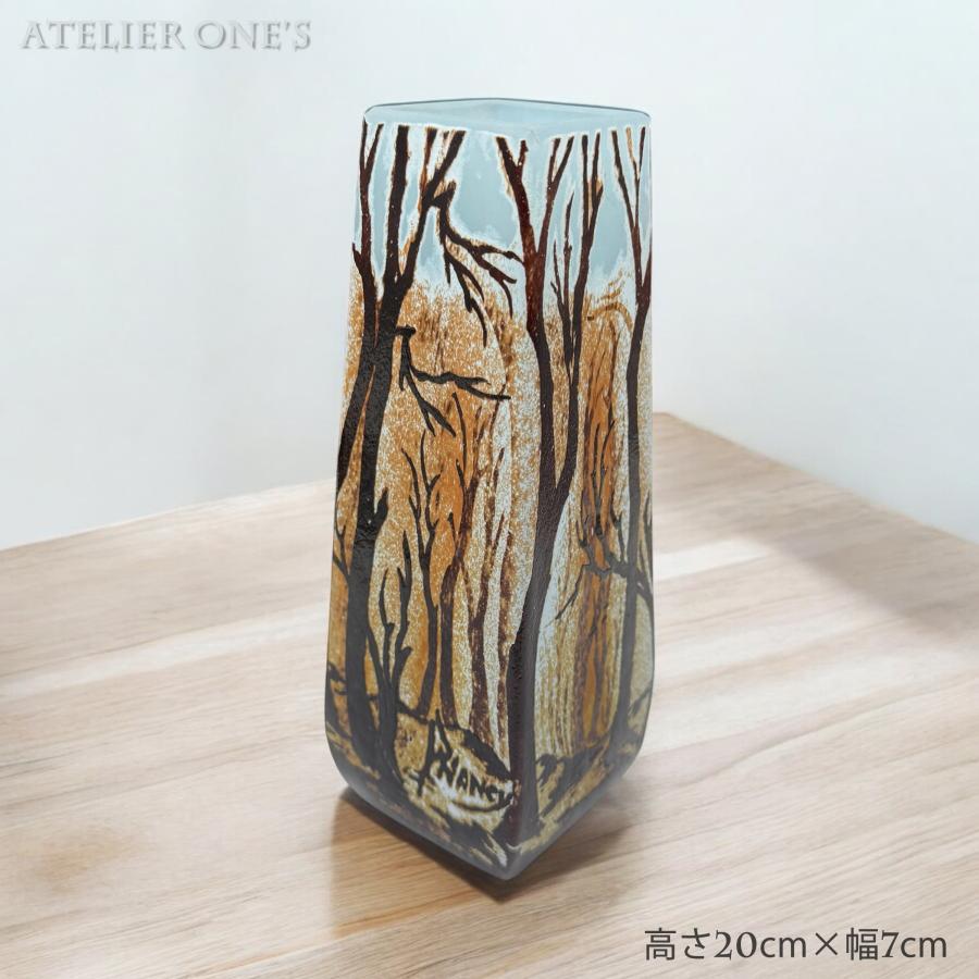 【証明書付】【希少】 ドーム ナンシー 花瓶 高さ20cm 幅7cm エナメル彩 アンティーク 骨董 G1192 : あとりえONE’Sヤフー店 - 通販 - Yahoo!ショッピング