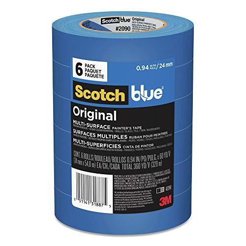 3M 2090-24EVP.94 in. x 60 yd. Scotch Blue Painters Tape Value Pack - 6 ...