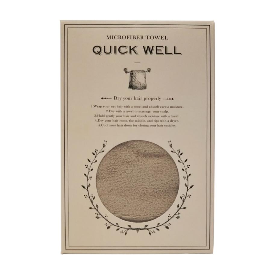 QUICKWELL クイックウェル マイクロファイバー ヘアケアタオル ロングサイズ100×32 : アットホームケア Yahoo!店 - 通販 - Yahoo!ショッピング