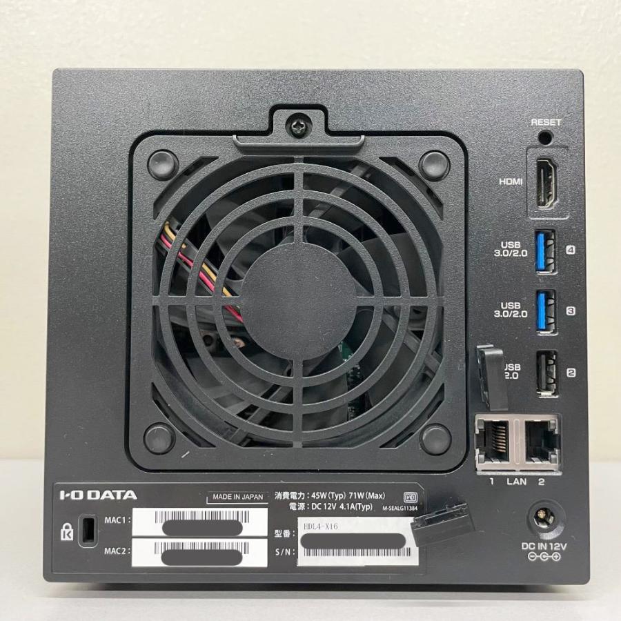 LAN DISK IOデータ NAS HDL4-X16 4ドライブ 16TB LinuxベースOS搭載 法人向け アイオーデータ 共有ファイル 拡張ボリューム RAID 中古 : アットランド ...