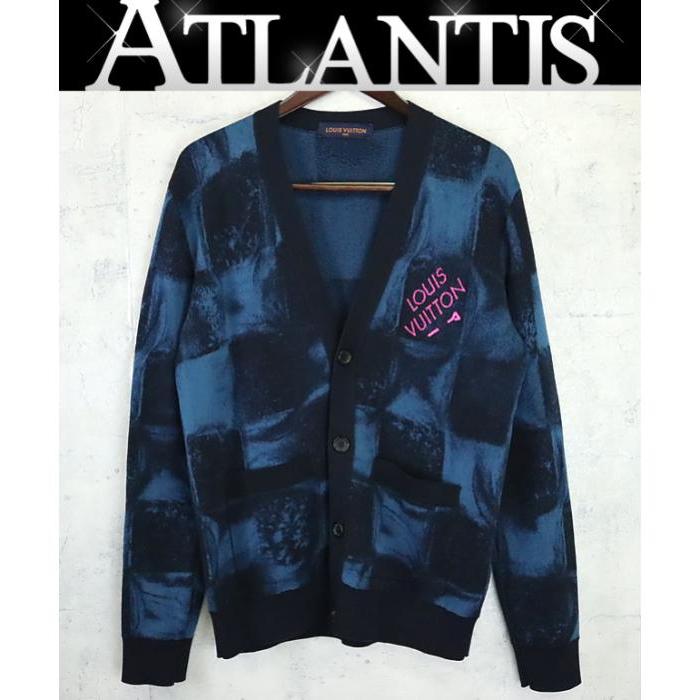 LOUIS VUITTON 【広尾店】LOUIS ルイヴィトン ダミエソルトジャカード クルーネックニット ブルー RM212M ET6 Size:S : atlantis - 通販 ...