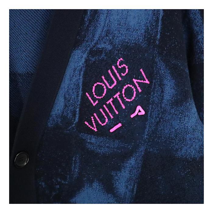 LOUIS VUITTON 【広尾店】LOUIS ルイヴィトン ダミエソルトジャカード クルーネックニット ブルー RM212M ET6 Size:S : atlantis - 通販 ...