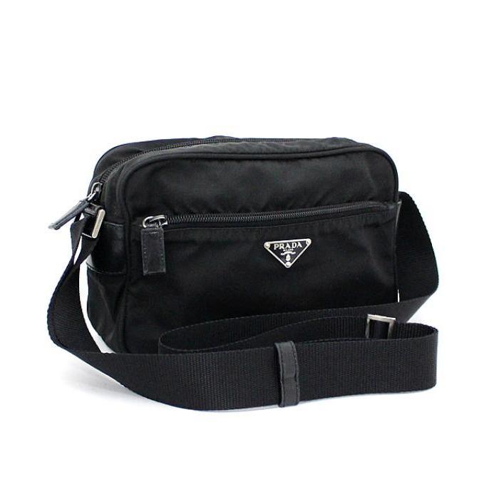 PRADA プラダ 斜め掛け ミニ ショルダー バッグ ナイロン 黒 外ファスナーポケット BT0167 : atlantis - 通販 - Yahoo!ショッピング