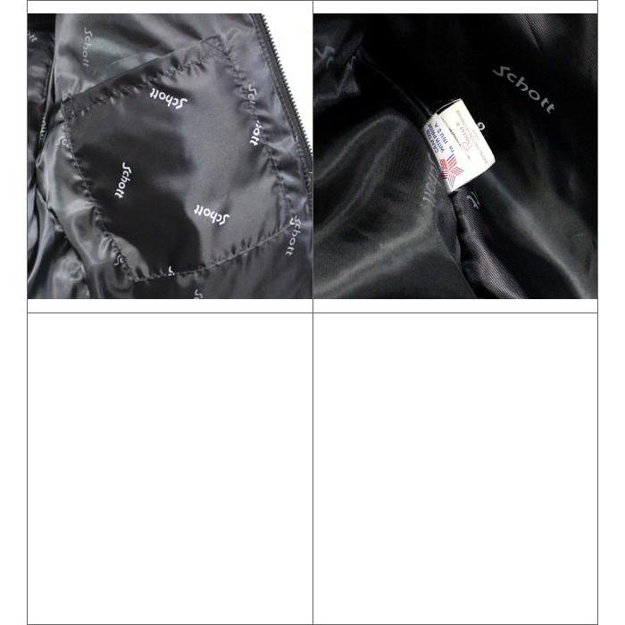 Schott N.Y.C（ショット） Schott メンズ レザーダウンジャケット 黒 size36 : atlantis - 通販 - Yahoo!ショッピング