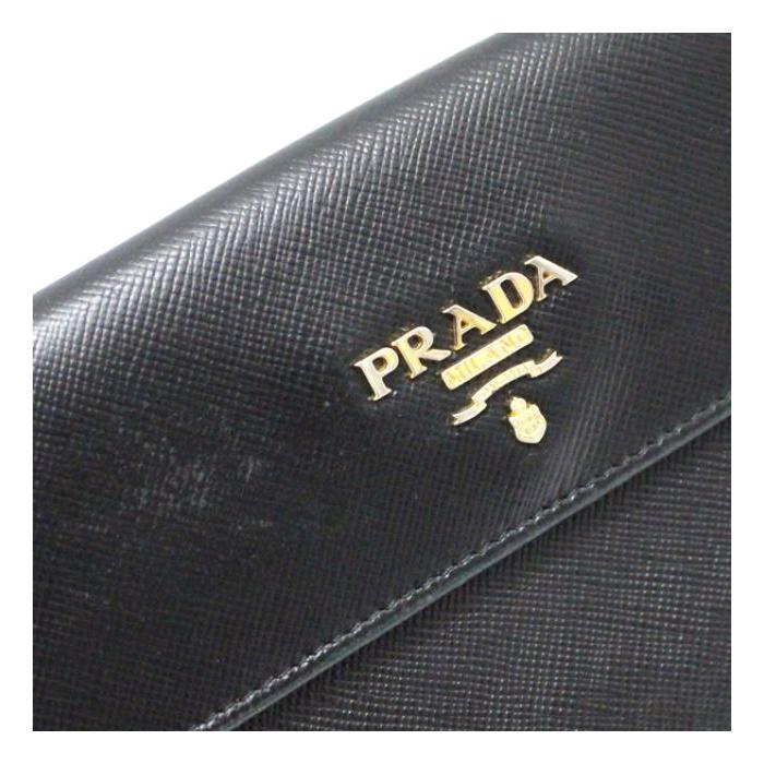 PRADA プラダ Wホック 長財布 サフィアーノレザー 黒 : atlantis - 通販 - Yahoo!ショッピング