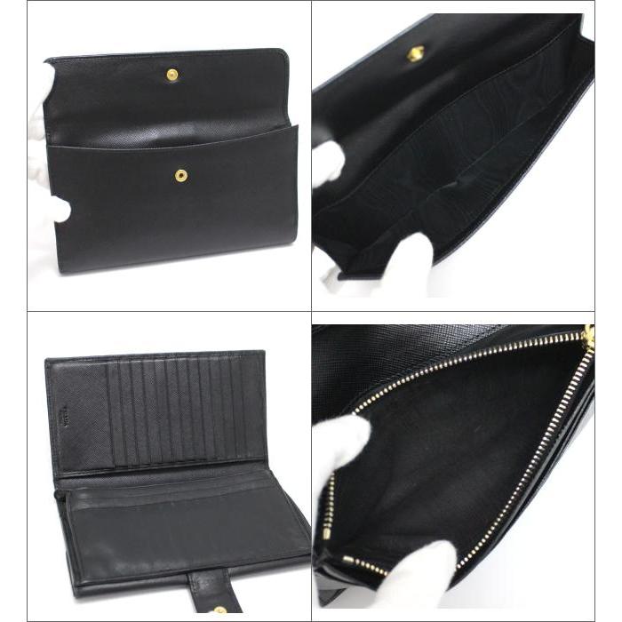 PRADA プラダ Wホック 長財布 サフィアーノレザー 黒 : atlantis - 通販 - Yahoo!ショッピング