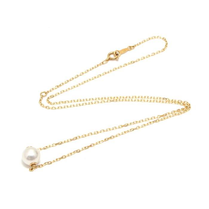 MIKIMOTO 美品 ミキモト 1Pパール ネックレス 7.2mm K18YG : atlantis - 通販 - Yahoo!ショッピング