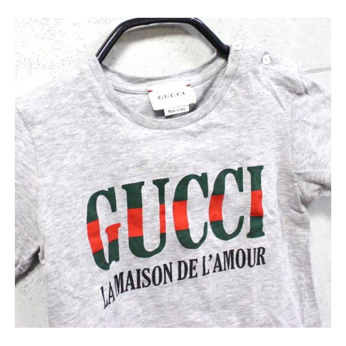 GUCCI（グッチ） SALE GUCCI LA MAISON ロゴ キッズ Tシャツ グレー size 36m : atlantis - 通販 - Yahoo!ショッピング