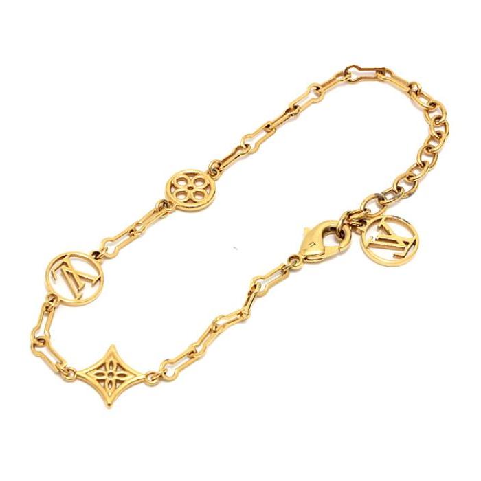 LOUIS VUITTON 美品 ルイヴィトン ブラスレ フォーエバーヤング ブレスレット モノグラム フラワー M69584 ゴールド : atlantis - 通販 - Yahoo!ショッピング