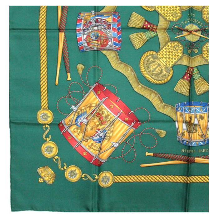 エルメス HERMES カレ90 大判スカーフ LES TAMBOURS タンブールの太鼓 :061635:atlantis - 通販 - Yahoo!ショッピング
