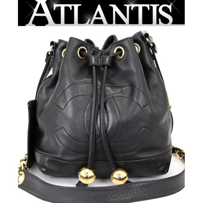 CHANEL シャネル 巾着チェーンショルダー ラム 黒 : atlantis - 通販 - Yahoo!ショッピング
