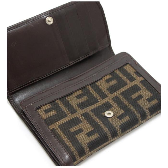 FENDI フェンディ L字ファスナー 二つ折り 財布 ズッカ柄 レザー×キャンバス : atlantis - 通販 - Yahoo!ショッピング