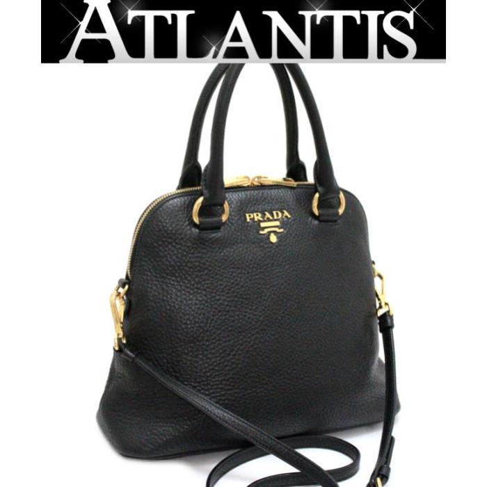 プラダ PRADA 2WAY ハンドバッグ ショルダーバッグ レザー 黒 :062310:atlantis - 通販 - Yahoo!ショッピング