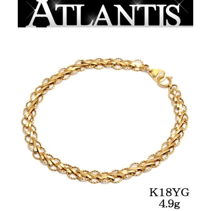 ather brand K18YG デザインブレスレット 17cm 4.9g : atlantis - 通販 - Yahoo!ショッピング