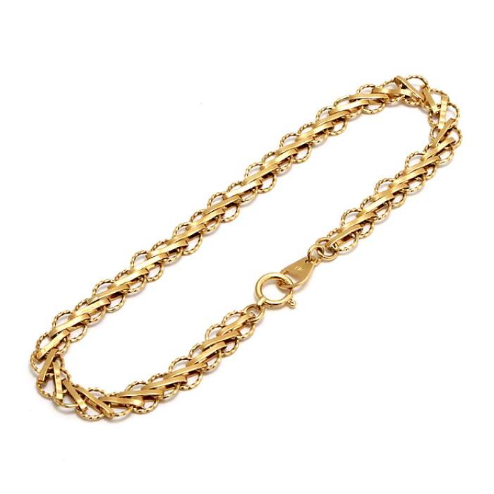 ather brand K18YG デザインブレスレット 17cm 4.9g : atlantis - 通販 - Yahoo!ショッピング