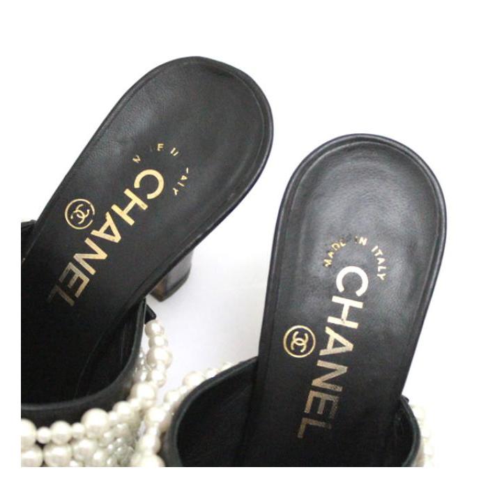 CHANEL シャネル ココマーク パール ミュール サンダル size36C CHANEL シャネル ココマーク パール ミュール サンダル size36C