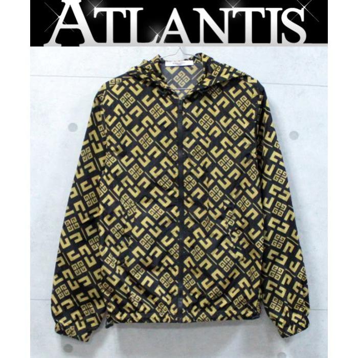 GIVENCHY 美品 ジバンシー ロゴ ナイロンジャケット パーカー メンズ size:44 黒×イエロー : atlantis - 通販 - Yahoo!ショッピング